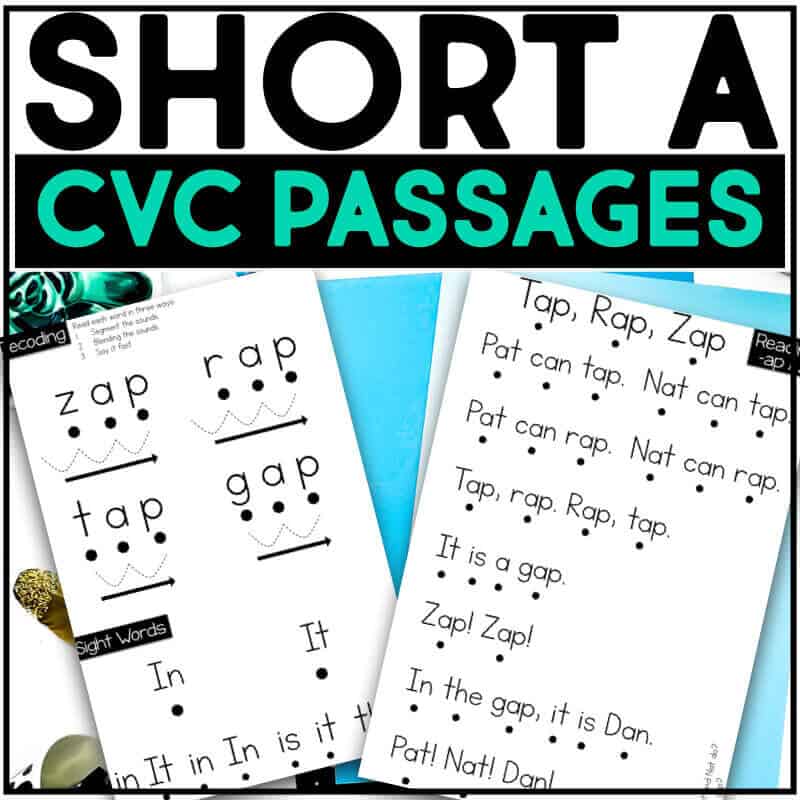 Short A CVC Phonics Passages