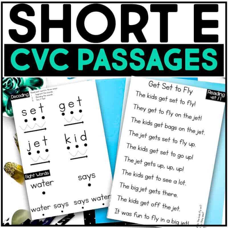 Short E Phonics Passages