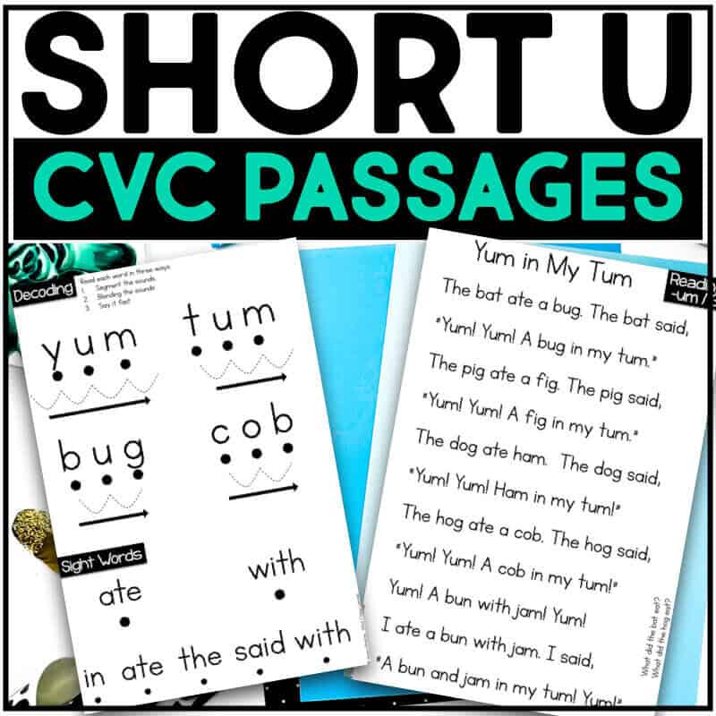Short U Phonics Passages