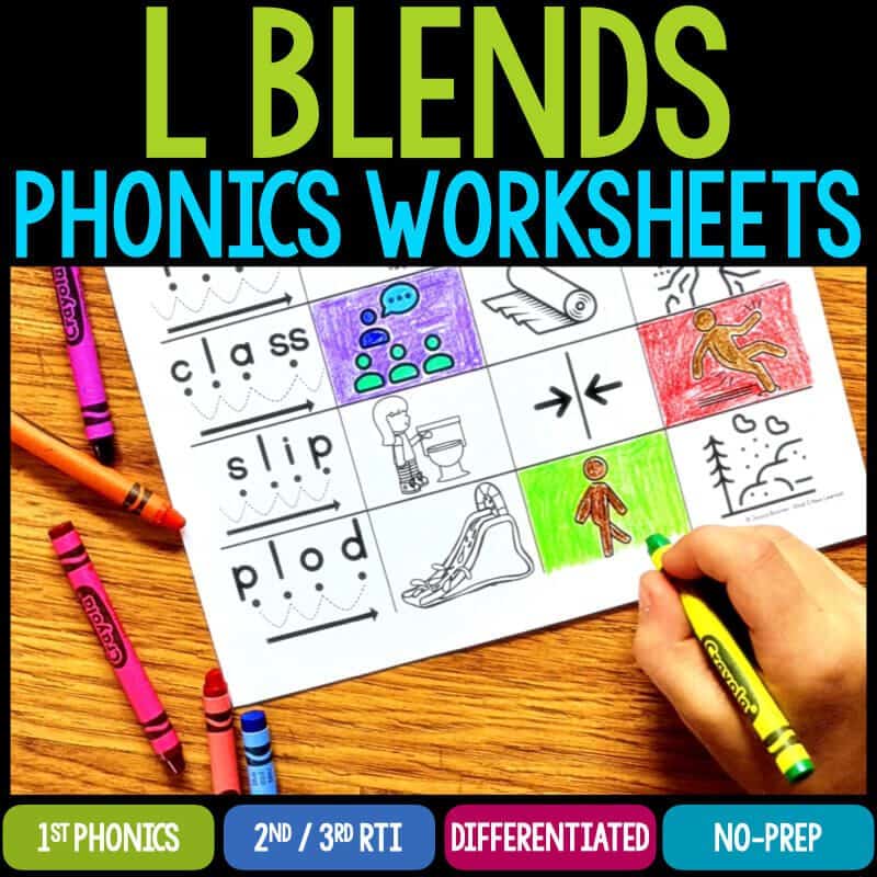 Initial Blends L-Blends Worksheets & Activities (No-Prep Phonics ...