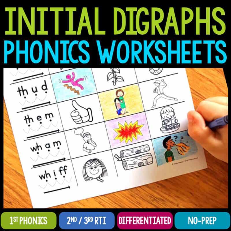 Initial Digraphs Phonics Worksheets & Activities