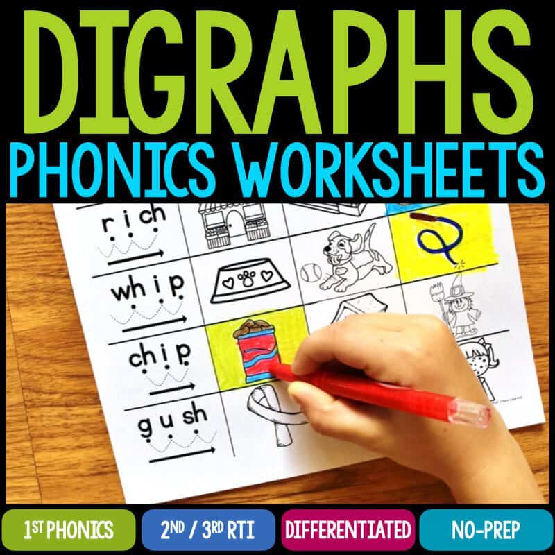 Mixed Digraphs Phonics Worksheets & Activities