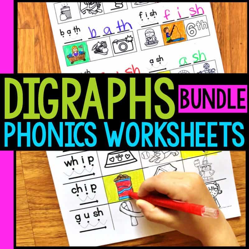 Digraph Phonics Worksheets and Activities BUNDLE