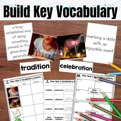 New Year's Reading Passage & Comprehension Activities - History of the ...