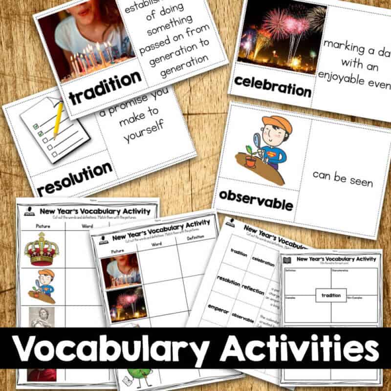 New Year's Reading Passage & Comprehension Activities - History of the ...