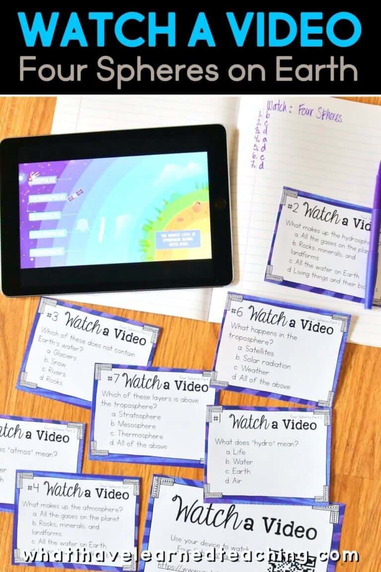 Earth's Spheres & Systems 5th Grade Science Centers