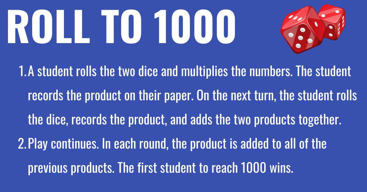 6 Multiplication Dice Games to Practice Math Facts