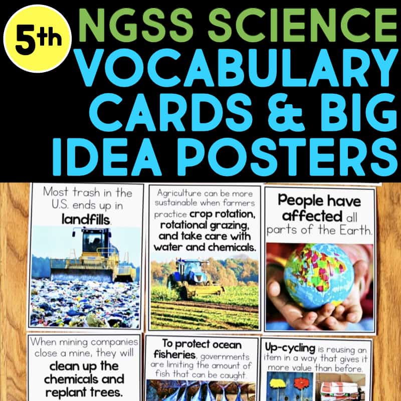 Science Vocabulary Cards & Big Idea Posters - 2nd, 3rd, 4th, and 5th ...