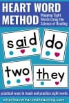 Heart Word Method: Mapping Sight Words using SoR