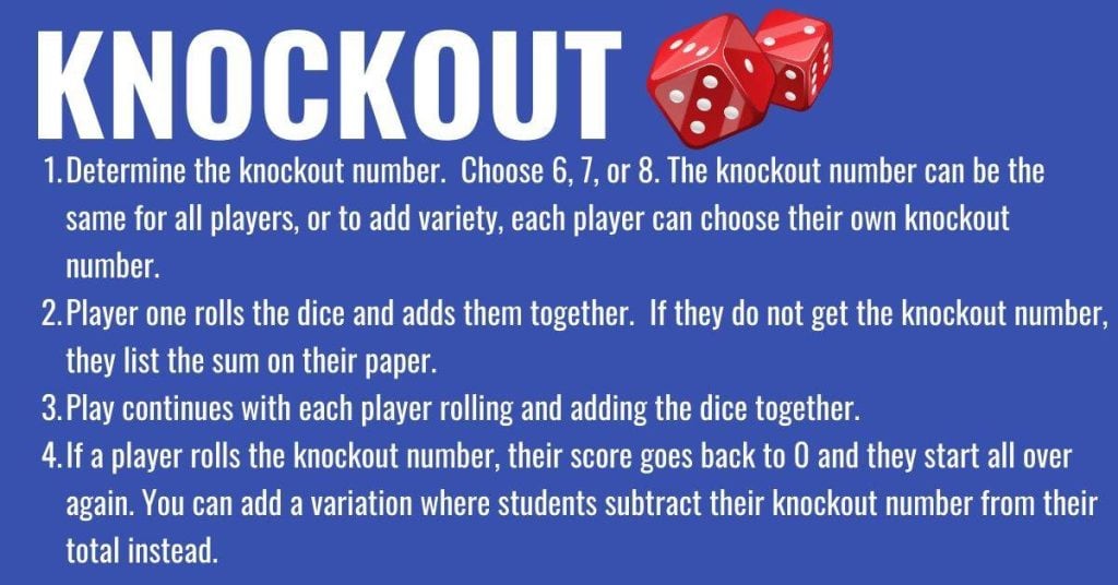 13 Engaging Addition & Subtraction Games with Dice