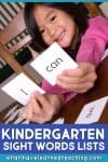 Kindergarten Sight Words Lists by Phonics Patterns
