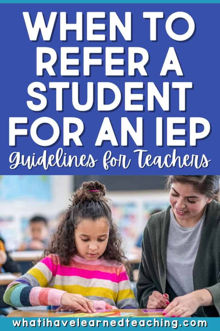 When to Refer a Student for an IEP: Guidelines for Teachers