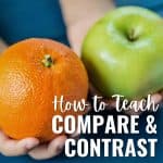 Compare and Contrast Sentence Starters and Frames for Kids