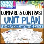 Compare and Contrast Sentence Starters and Frames for Kids