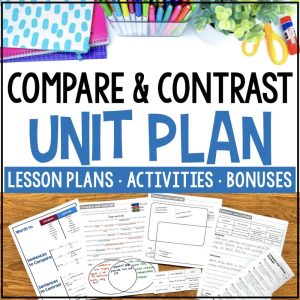 Compare and Contrast Sentence Starters and Frames for Kids