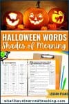 Halloween Words and Spooky Vocabulary Activities for October