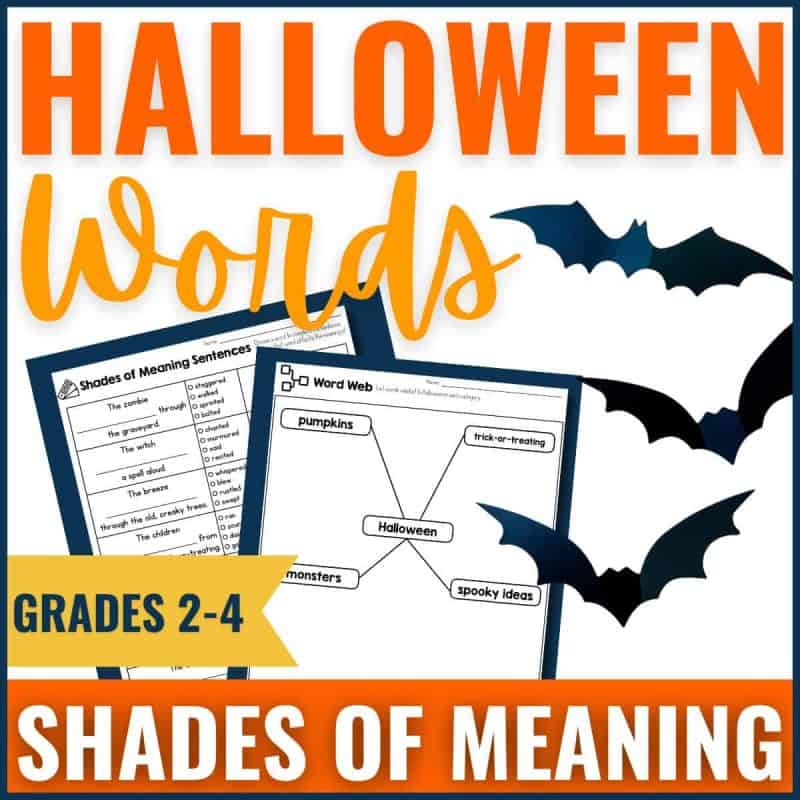 Halloween Words and Spooky Vocabulary Activities for October