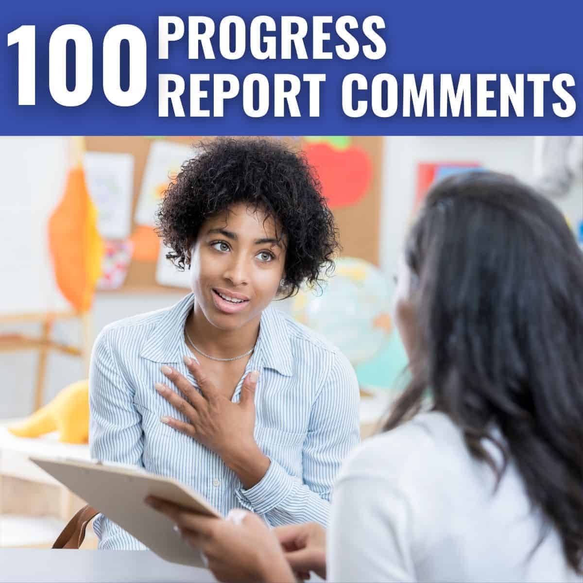 100 Comments for Progress Reports to Share with Parents