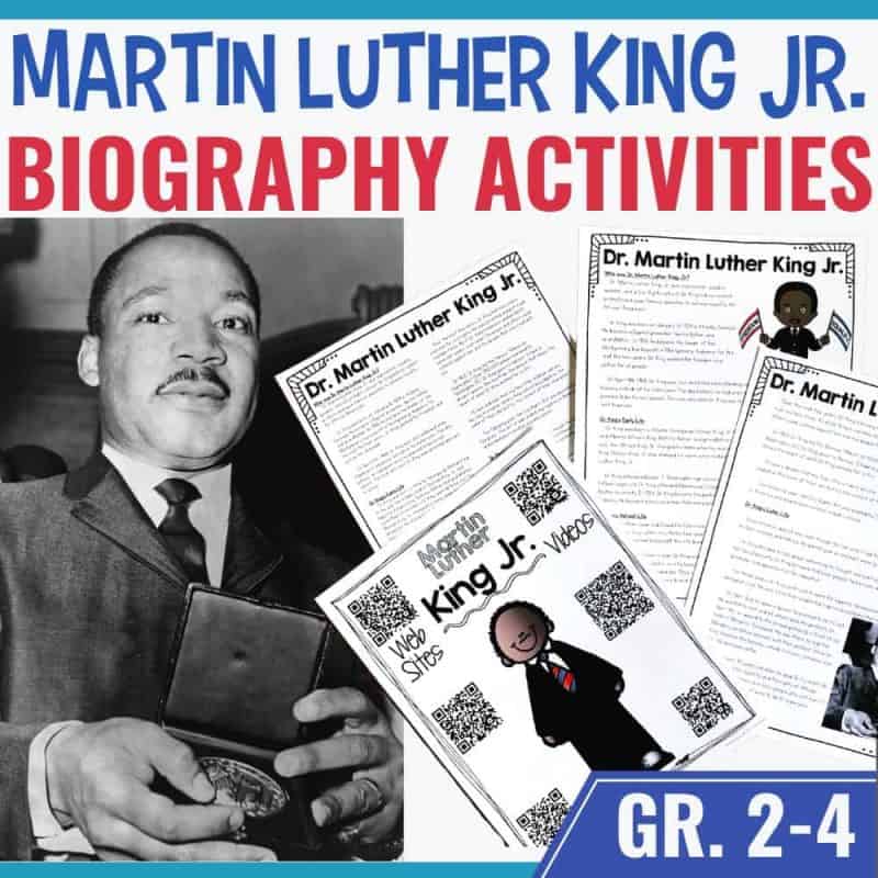 Martin Luther King Jr. Biography Activities for Kids