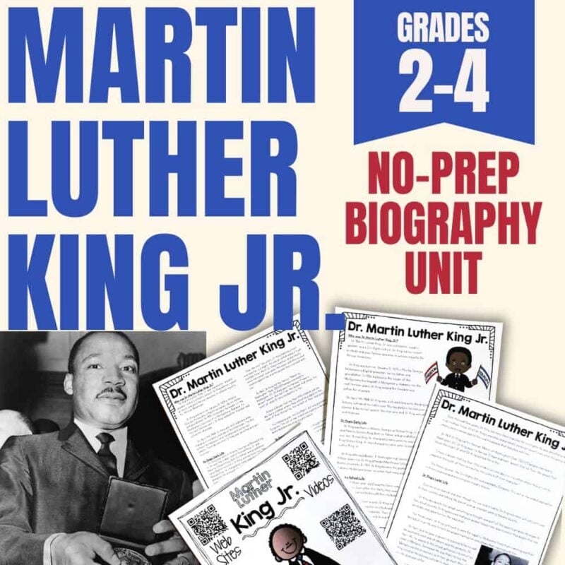 Martin Luther King Jr. Biography Activities for Kids