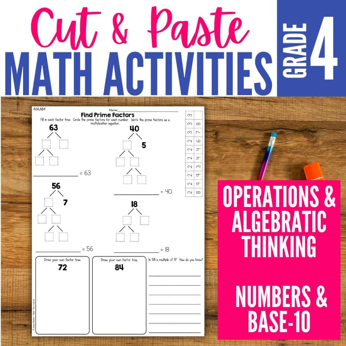 Relationship Between Multiplication and Division Number Puzzles - OA7