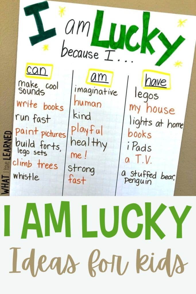 50+ Reasons Kids Feel Lucky - St. Patrick’s Day Activity