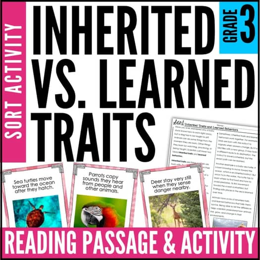 Inherited vs. Learned Traits Sorting Activity Grades 3-4