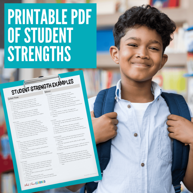 Focus on Student Strengths - 100+ Examples to Share