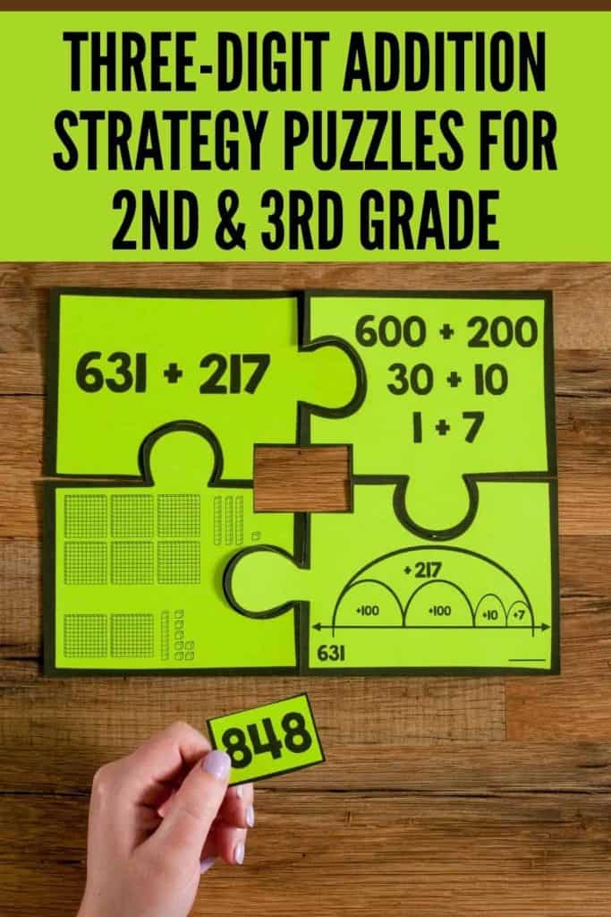 3-Digit Hands-on Math Strategy Number Puzzles