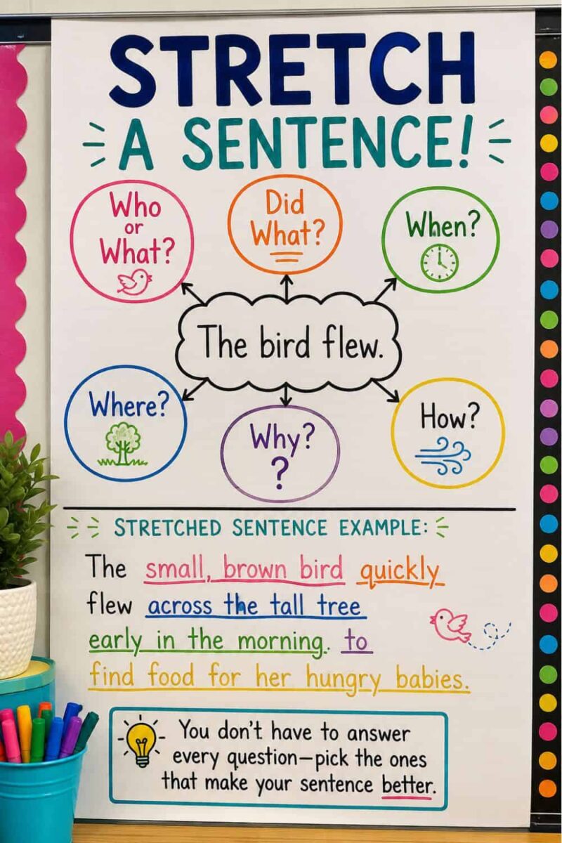 How to Teach Stretch a Sentence (With Examples for Grades 1-5)