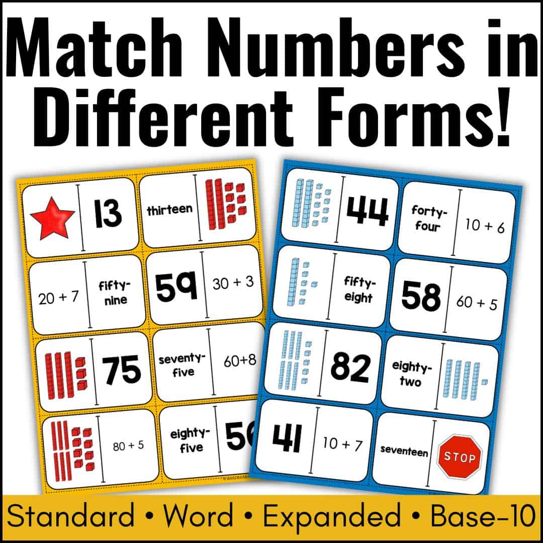 A Fun Place Value Domino Game for Grades 1-2