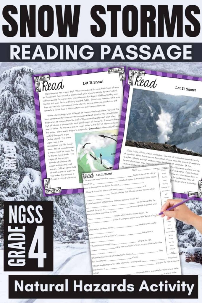 Teach about Snow Storms & Natural Hazards in 4th Grade