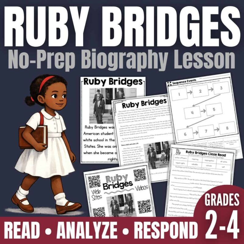 Ruby Bridges Biography for Kids with Comprehension Activities