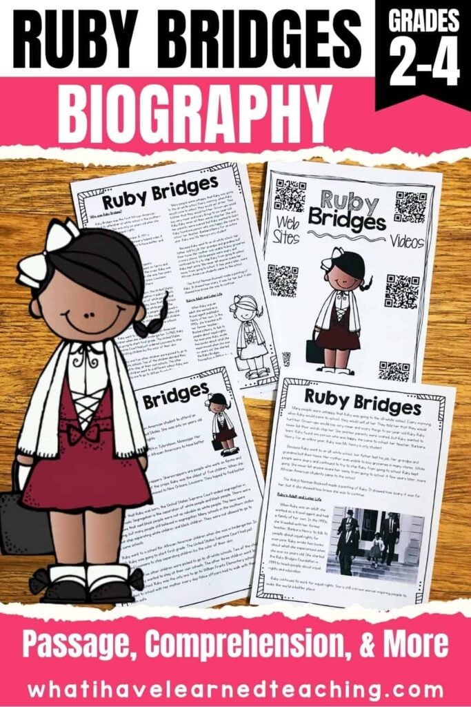 Ruby Bridges Biography for Kids with Comprehension Activities