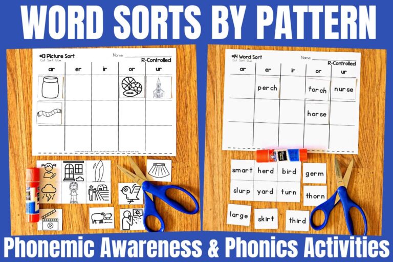 R-Controlled Vowels Activities and Word Lists for Phonics