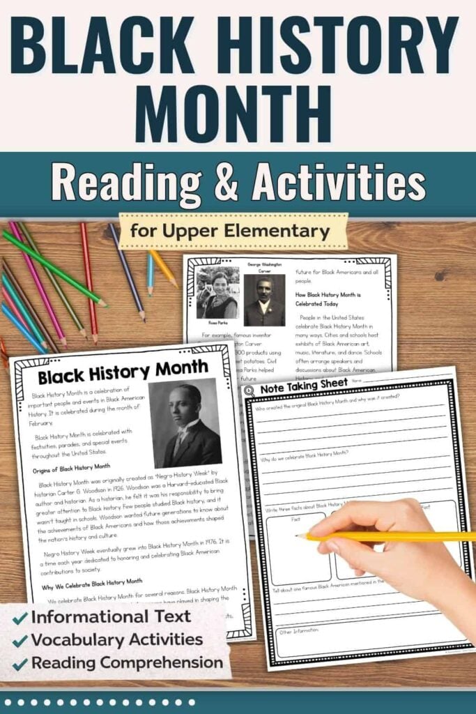 Black History Month Reading Passages for Kids
