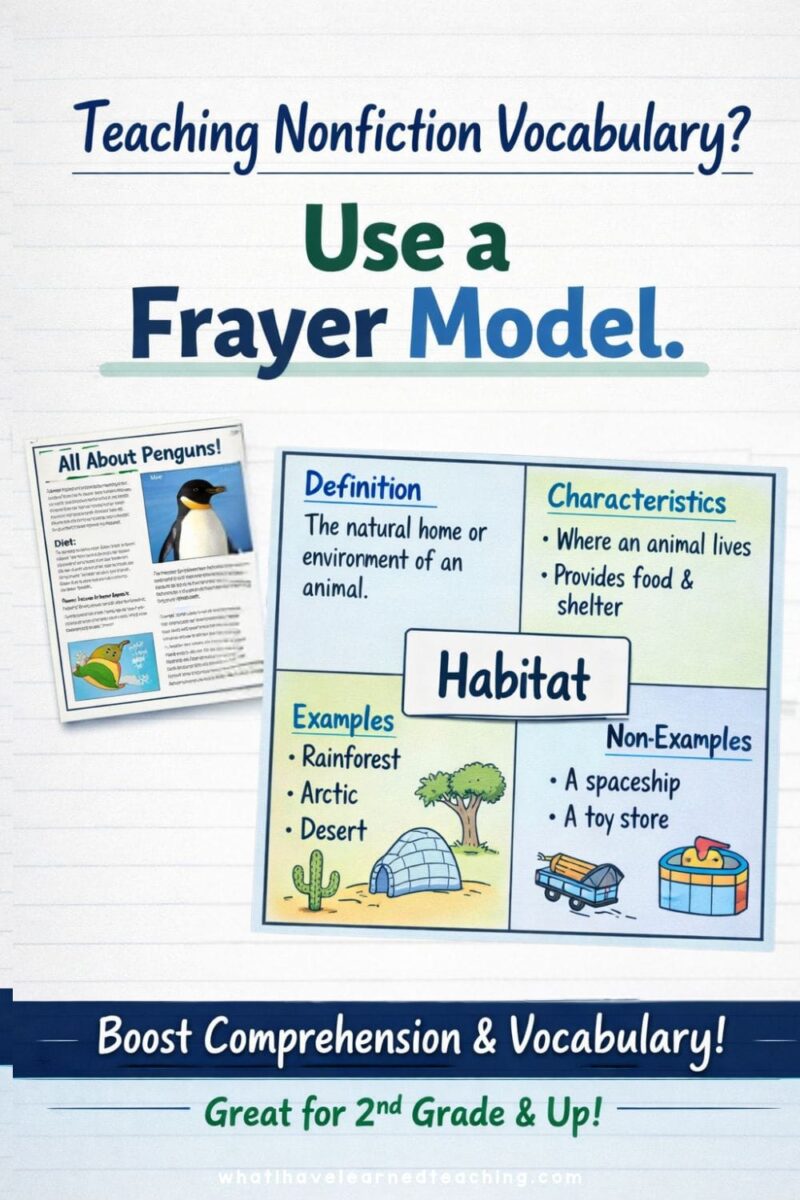 How to Use a Frayer Model in 2nd Grade