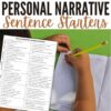 Writing Sentence Starters for Elementary (Grades 3–5)