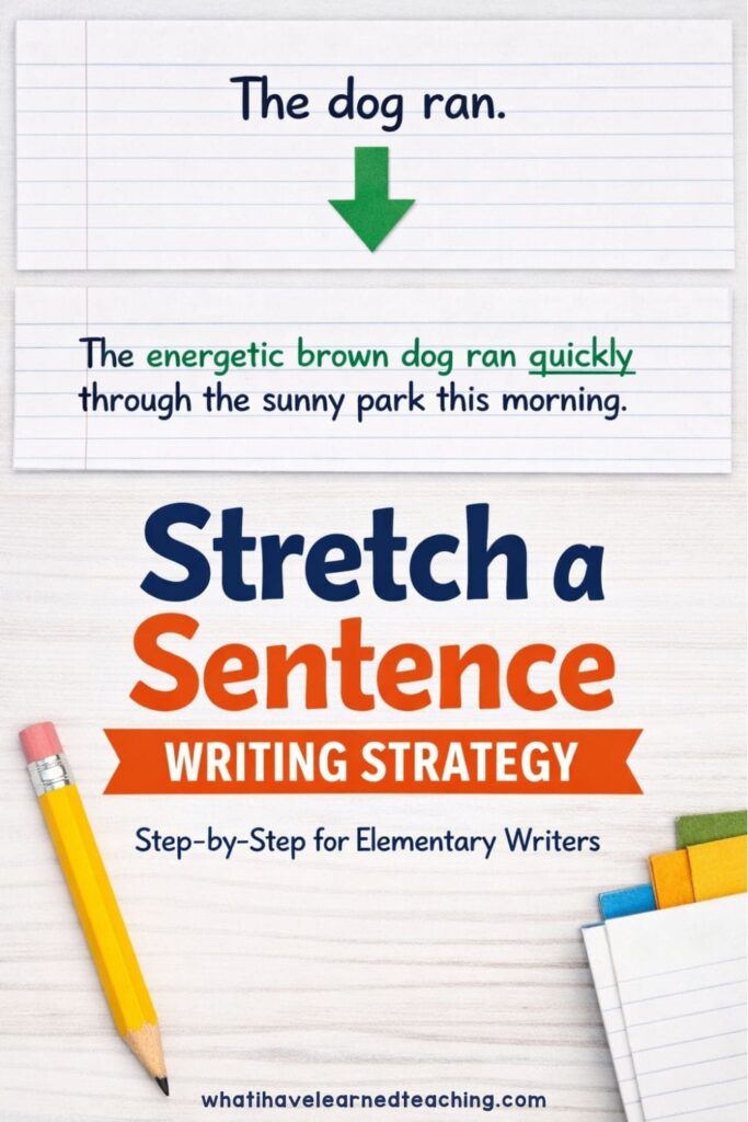 Stretch a Sentence Writing Strategy for Elementary Students