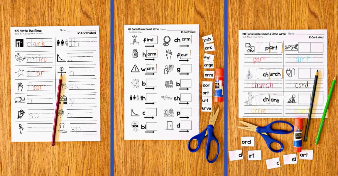 R-Controlled Vowels Activities and Word Lists for Phonics