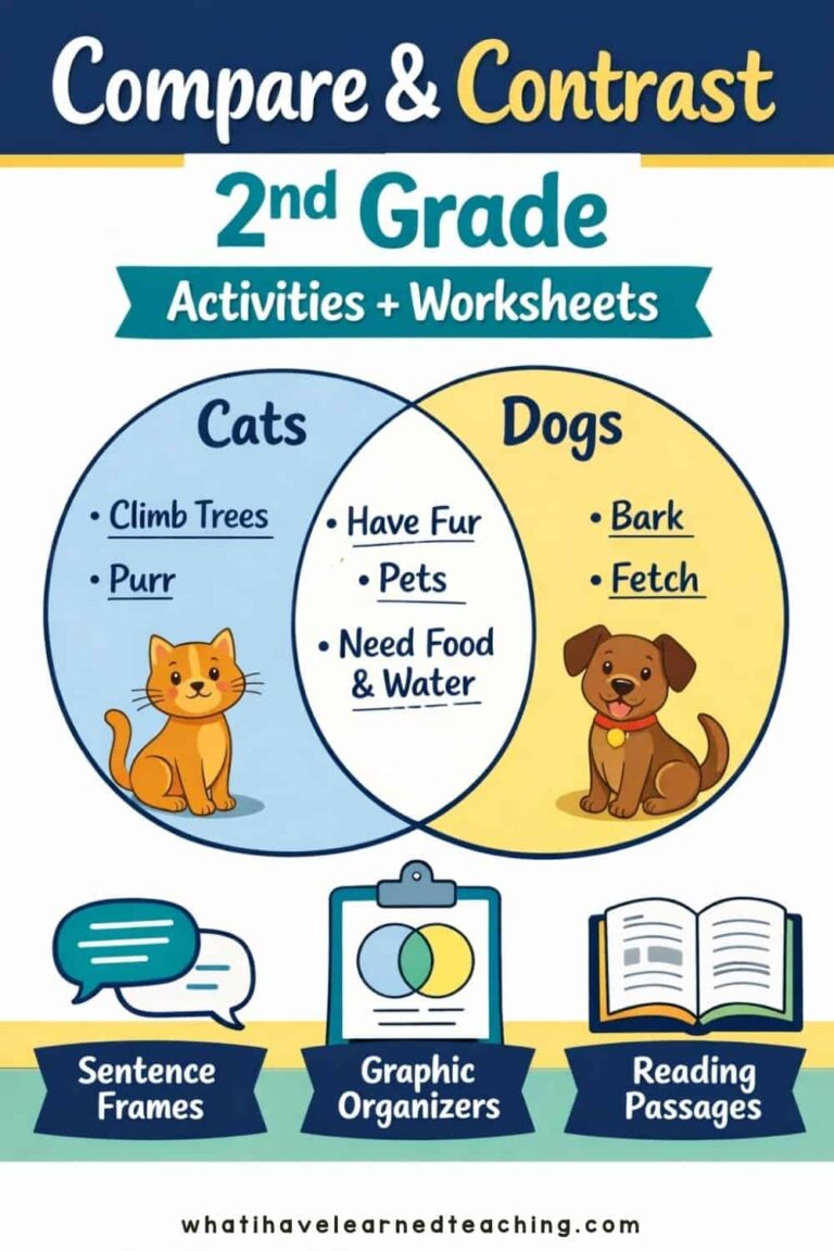 Compare and Contrast 2nd Grade Worksheets and Activities