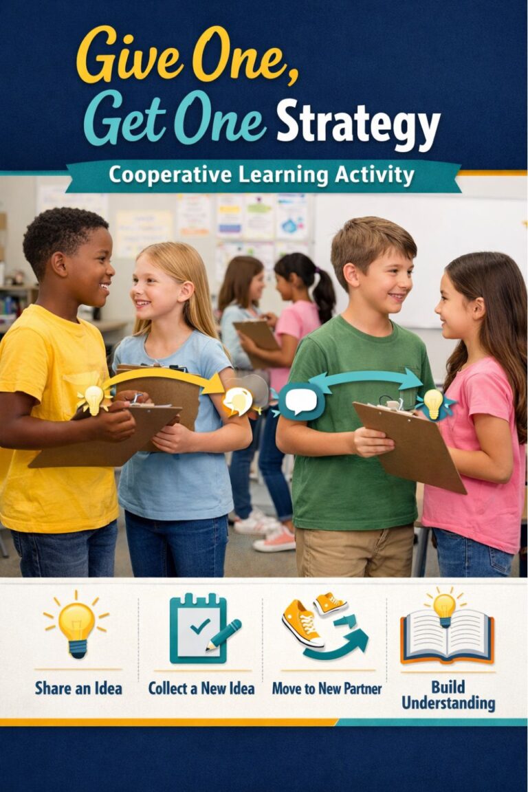 Give One Get One Strategy Cooperative Learning Activity