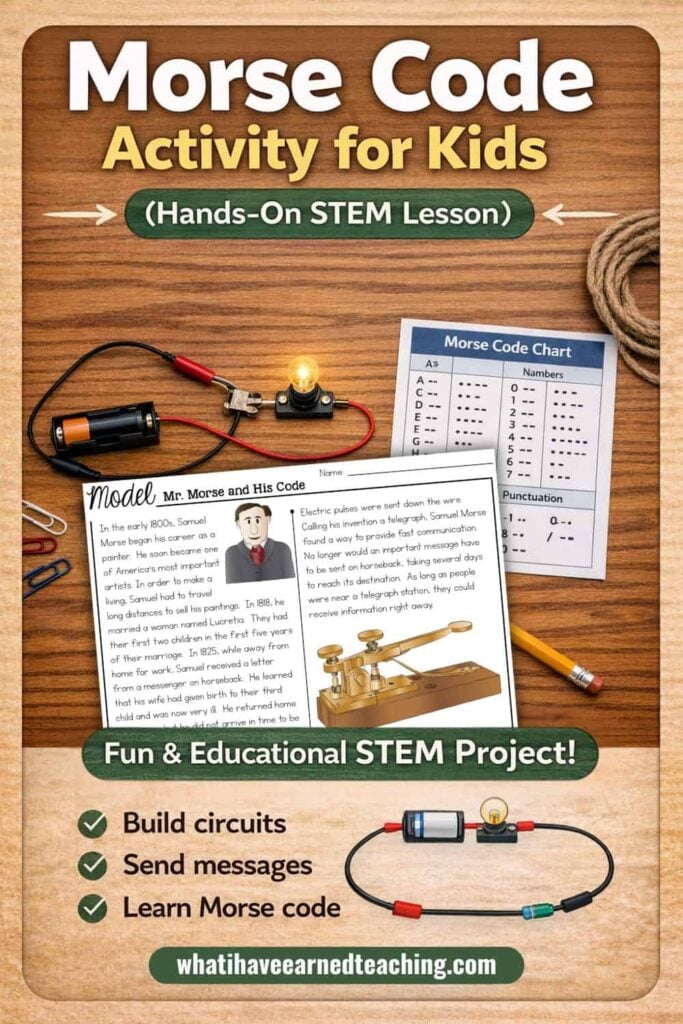 Morse Code Activity for Kids (STEM + Binary Code Lesson)