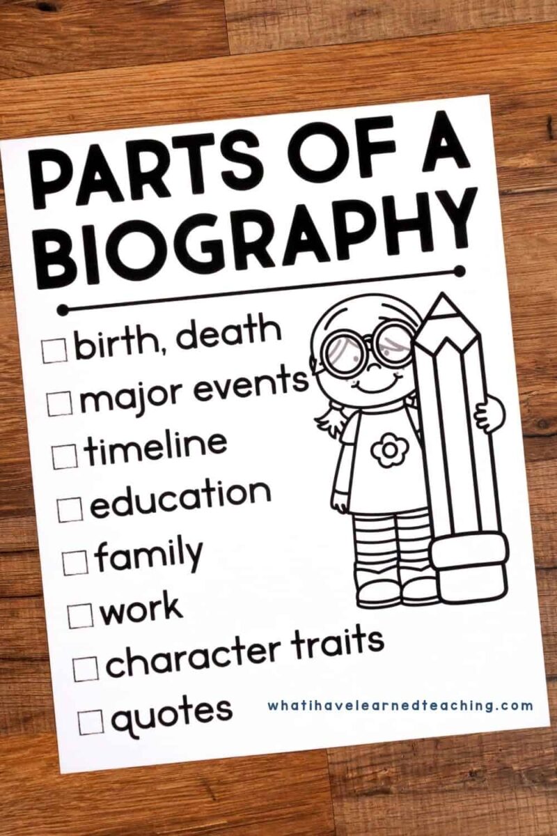 Parts of a Biography for Kids (With Simple Examples)