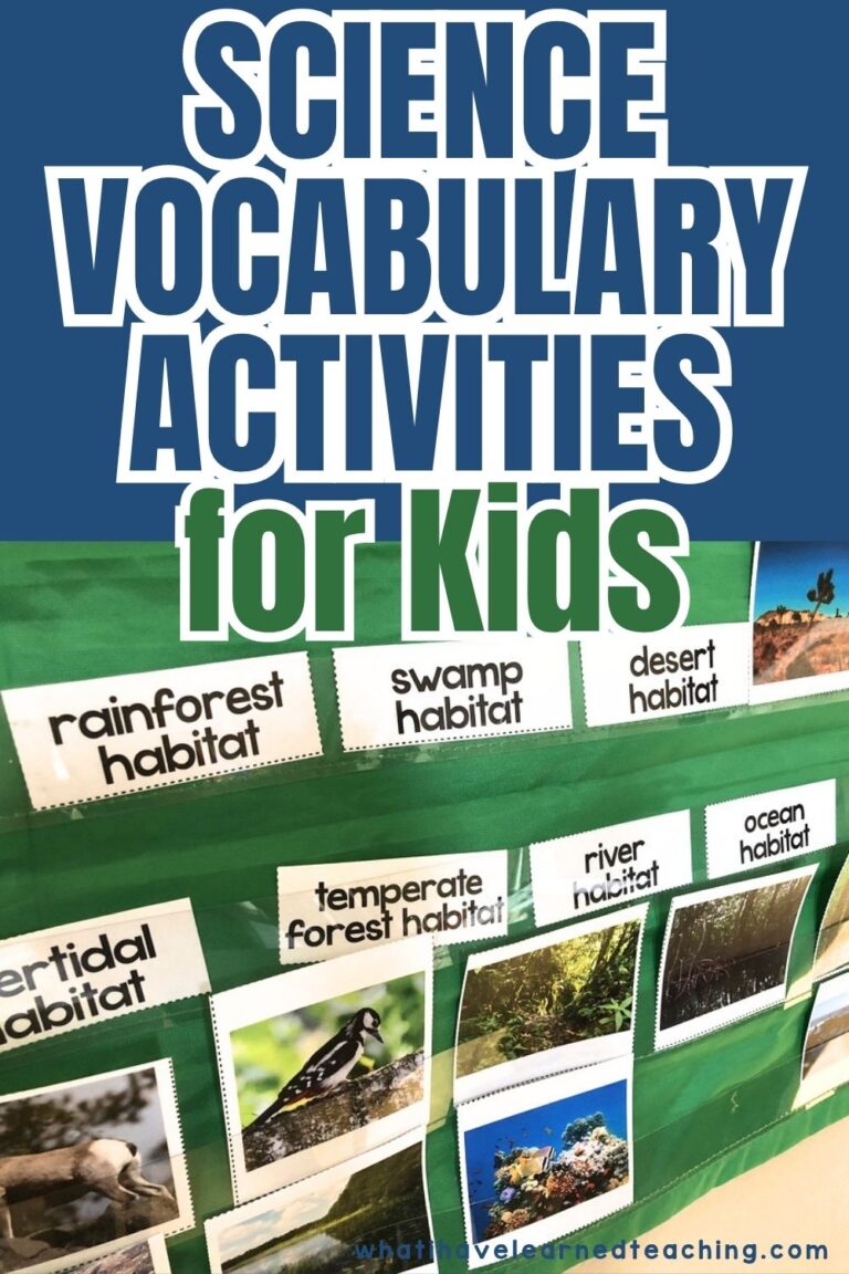 Science Vocabulary Activities for Elementary Students