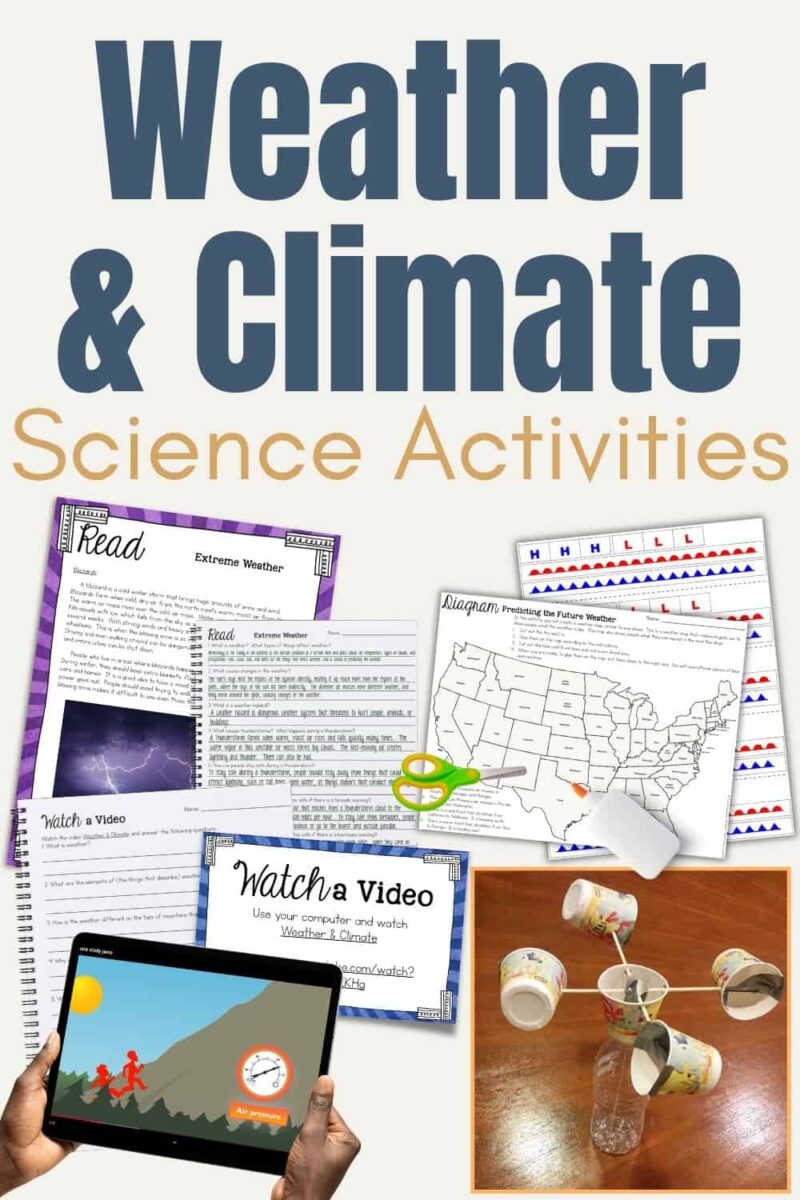Weather and Climate Science Stations for 3rd Grade NGSS
