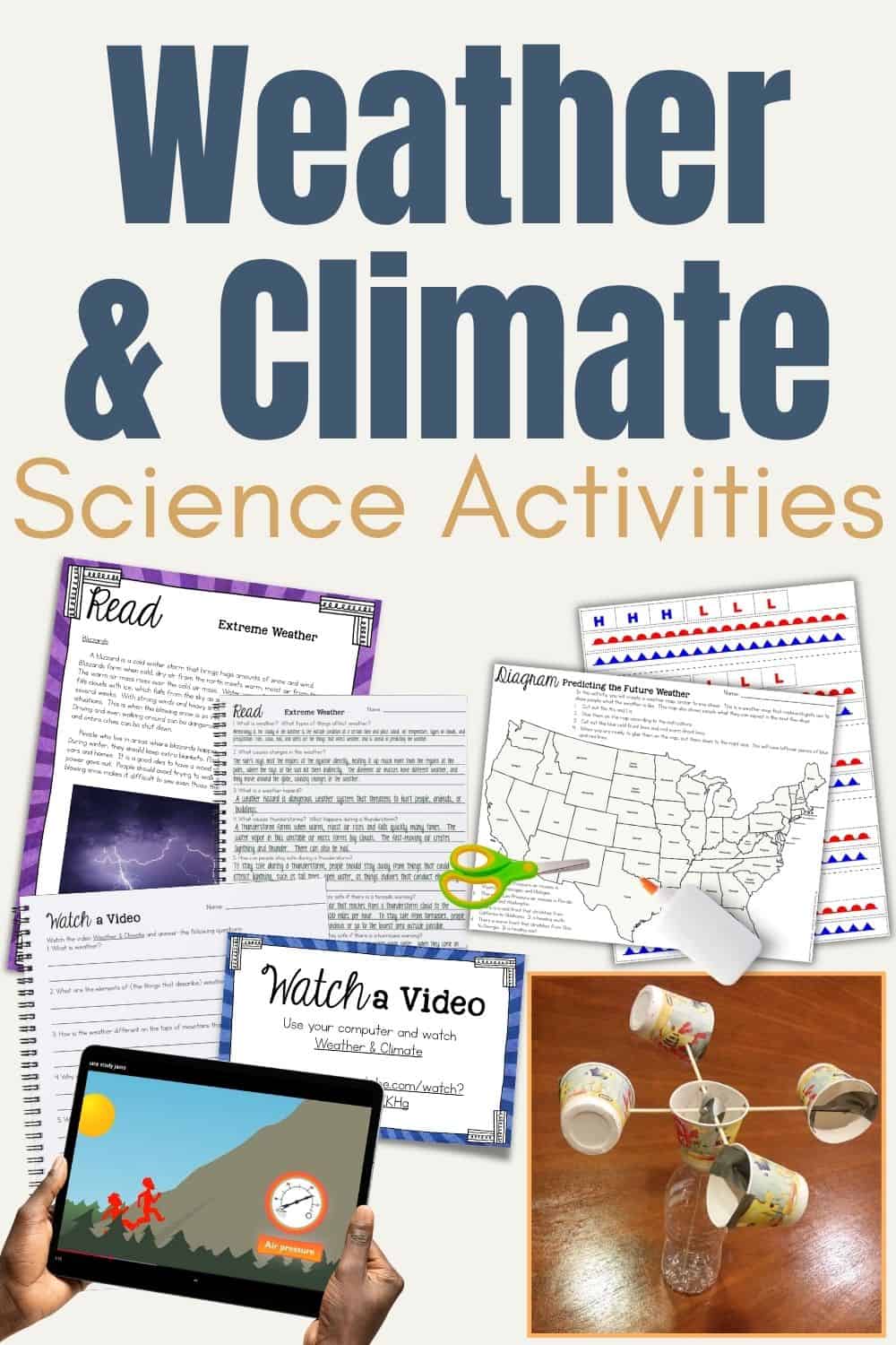 Weather and Climate Science Stations for 3rd Grade NGSS