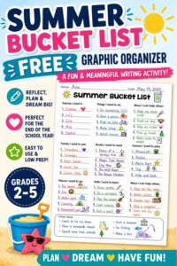 FREE Summer Bucket List Printable for Kids