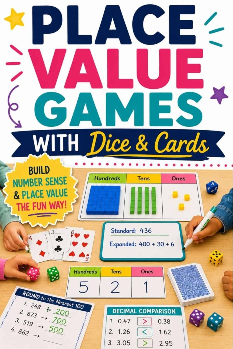 Place Value Games: Dice and Card Games by Grade Level