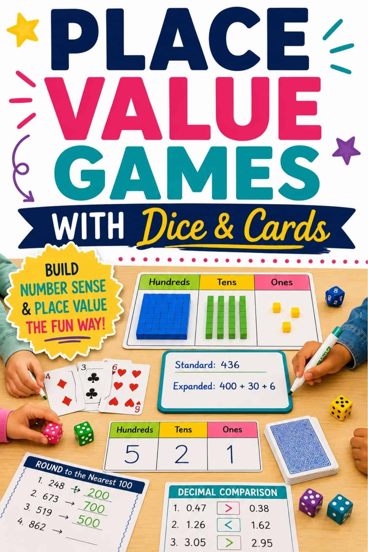 Place Value Games: Dice and Card Games by Grade Level